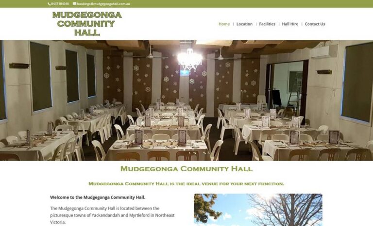 Mudgegonga Community Hall - Stones Throw IT - Website Design ...